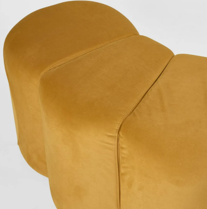 Ridge Bench Ottoman Mustard