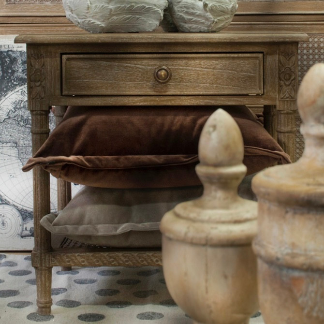 Darcy Side Table Bedside Oak Wash