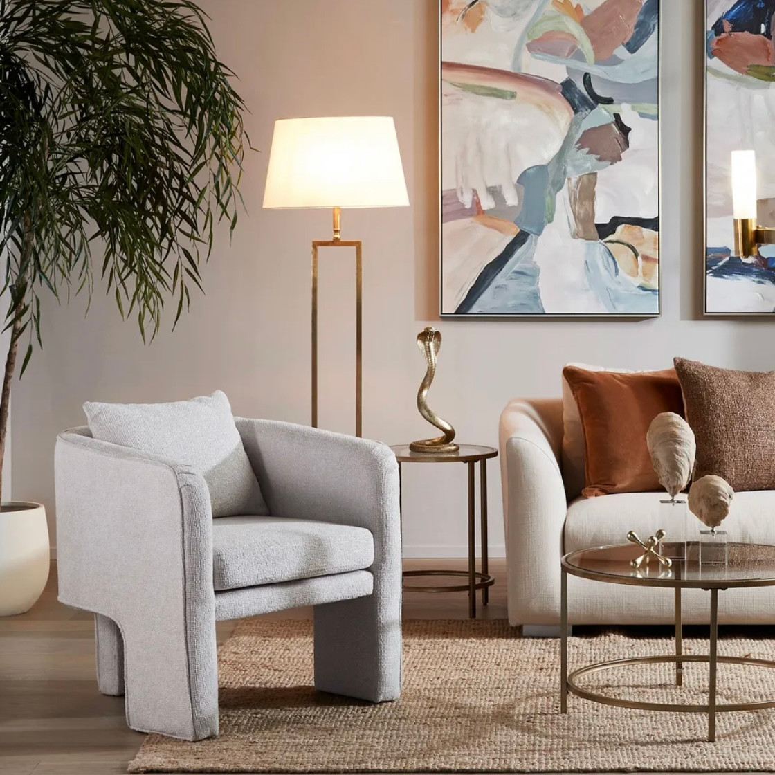 Kennedy Wooden Frame Arm Chair - Natural