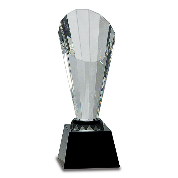 Tall Crystal Diamond Trophy on Clear Base - Engrave Tech
