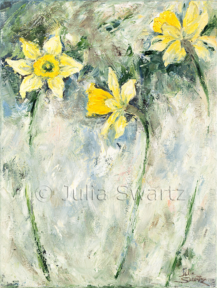 Sundance Daffodil Flower Oil Painting