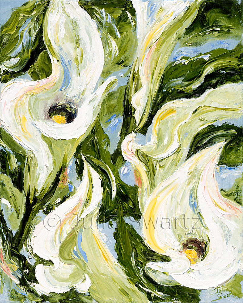 Calla Lily Flower Oil Painting