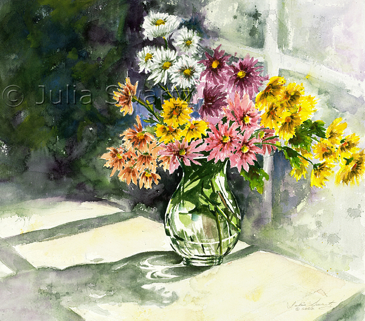 Mums Watercolor Painting Mums Watercolor Painting
