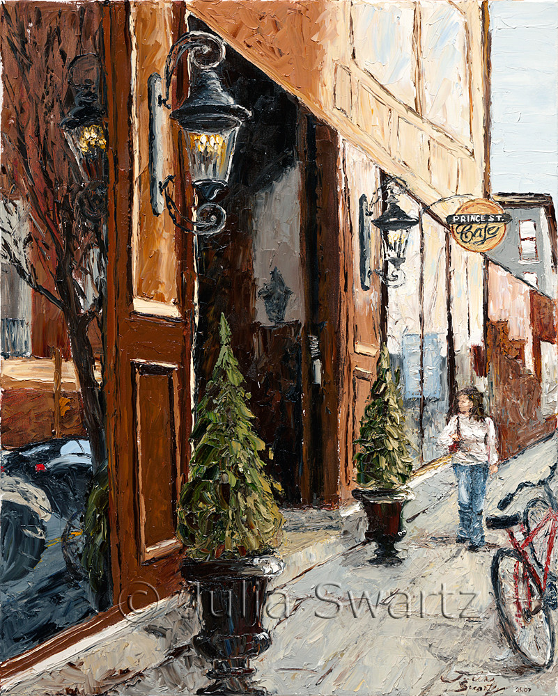Cafe paintings - Julia Swartz Art Gallery