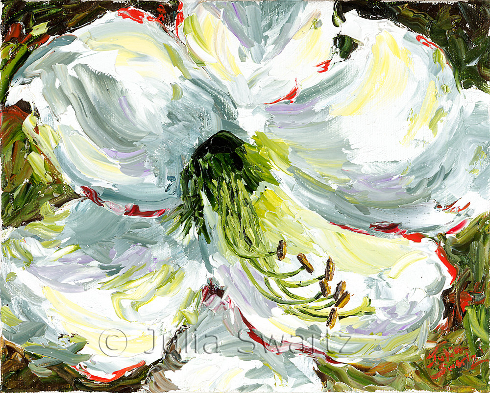 Pink Amaryllis Watercolor Painting