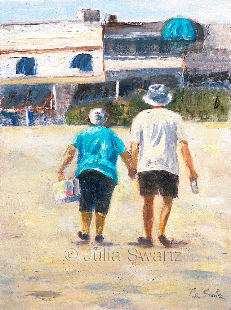 Day at the Beach - Julia Swartz Art Gallery
