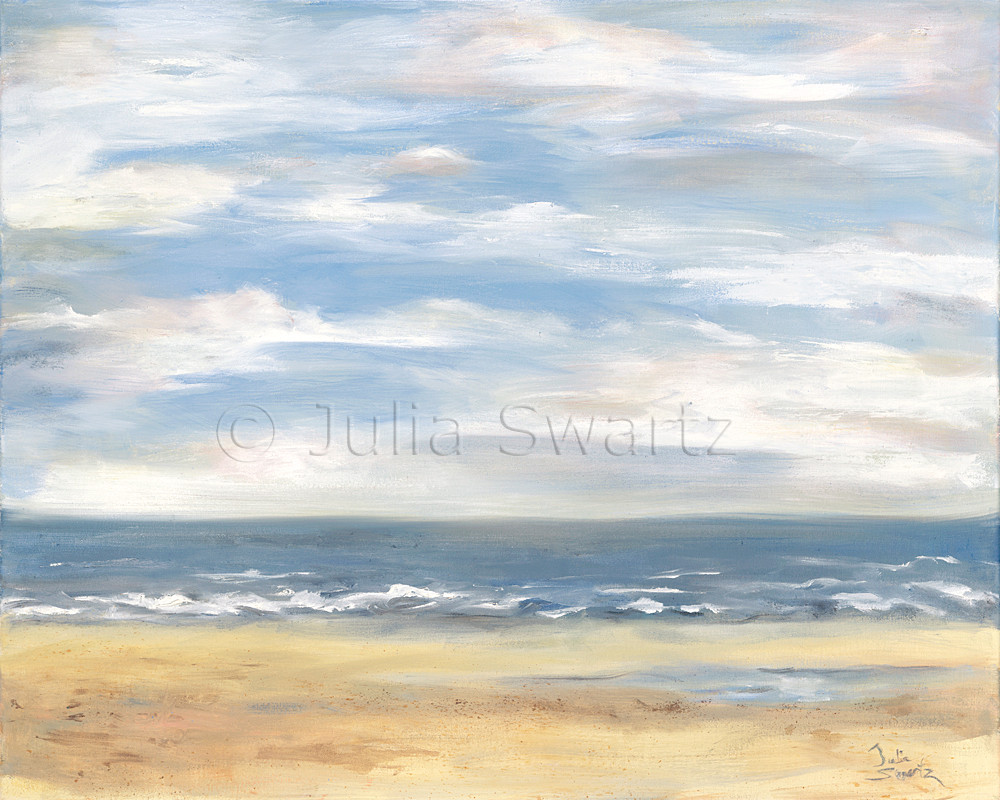 At the Beach - Oil Painting Outer Banks - Julia Swartz Art Gallery