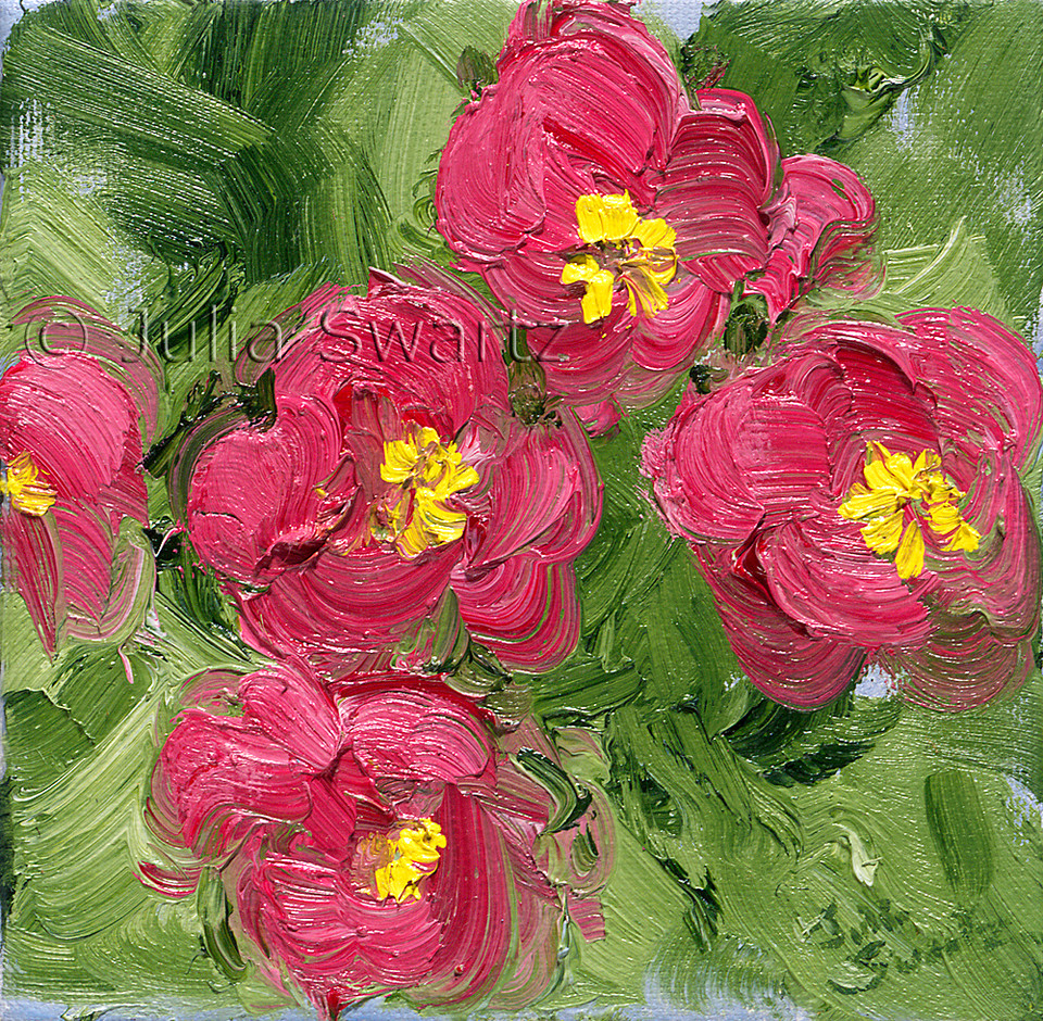 Primrose Flower Oil Painting