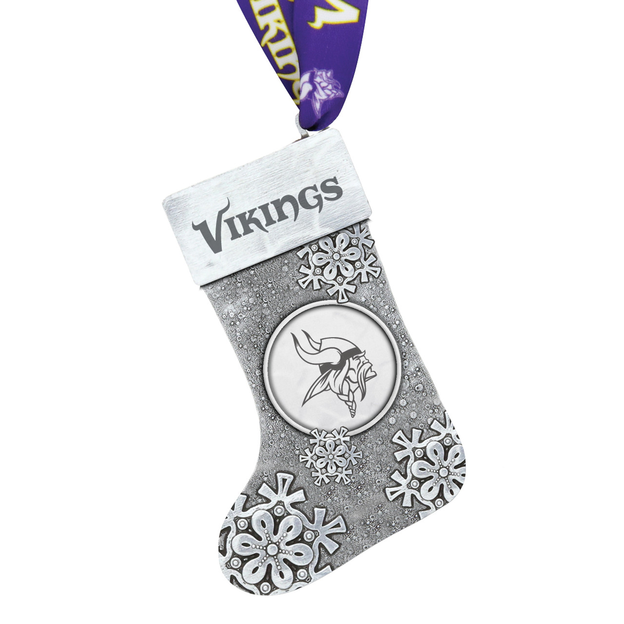 Minnesota Vikings Snowflake Stocking Ornament Wendell August Forge