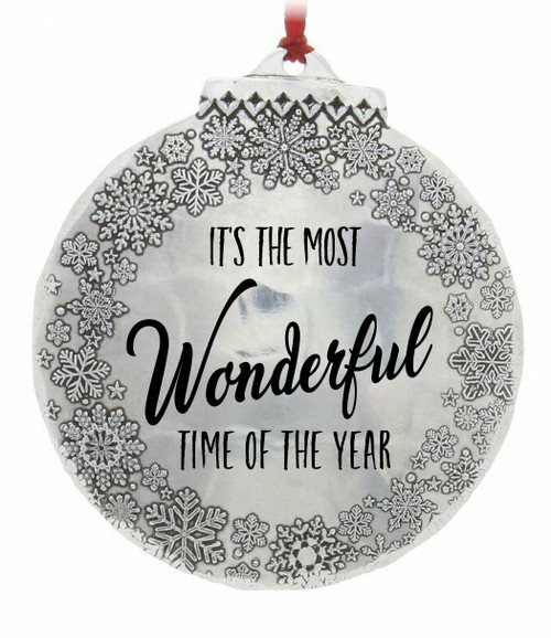 Snowflake Ornament With Inspirational Winter Phrases Wendell August