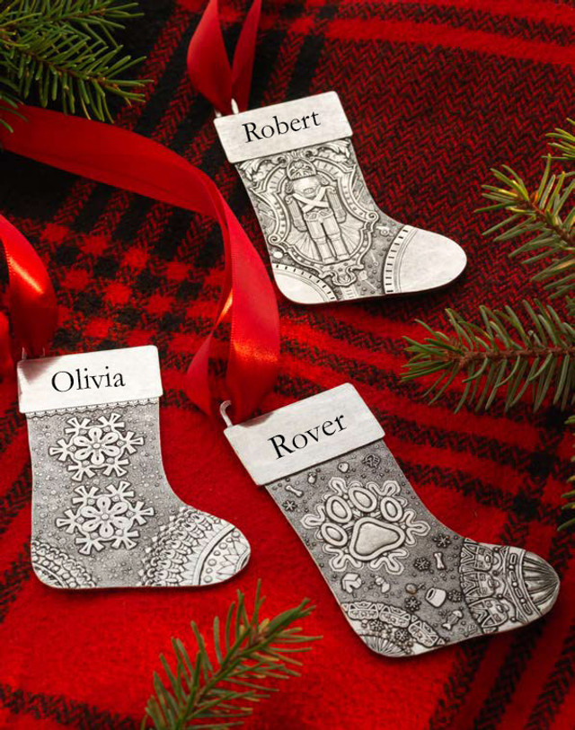 Personalized Snowflake Stocking Ornament Wendell August