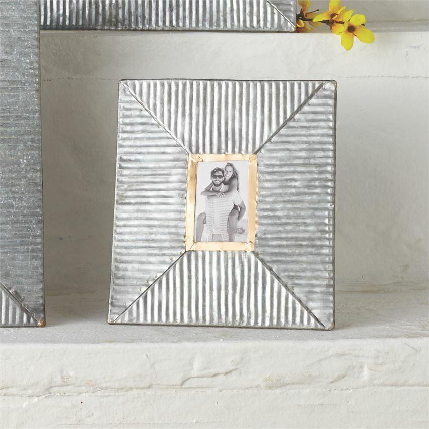 Small Ribbed Tin Frame - Wendell August Forge