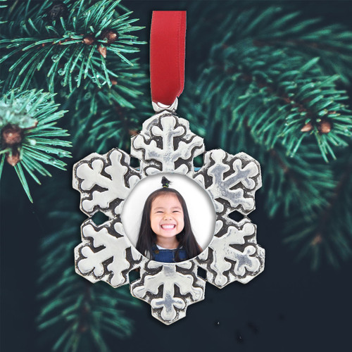 Stellar Snowflake Photo Ornament Wendell August Forge