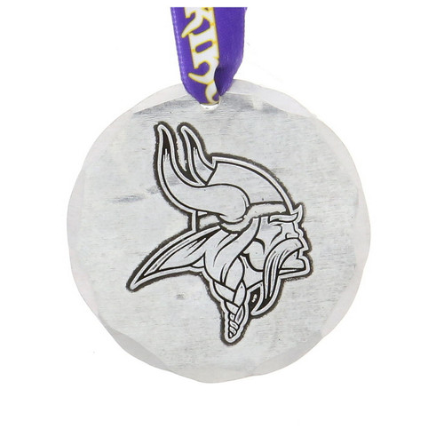 Minnesota Vikings Small Round Christmas Ornament Wendell August