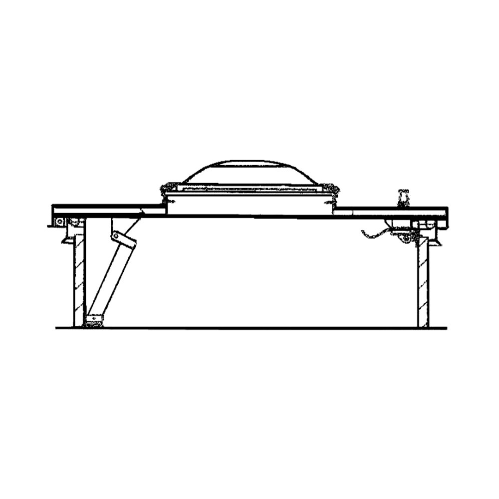 Galvanized Steel Domed Roof Hatch 96x30 Extended Roof Entry