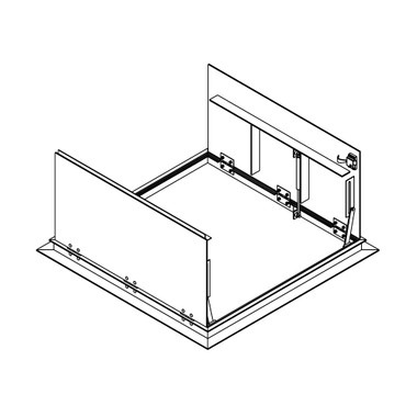 Angled Floor Door - Double Leaf 48"x48": Dual Leaf Design