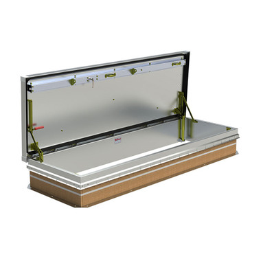 Alum. Service Stair Roof Hatch 30"x96": Lightweight Design