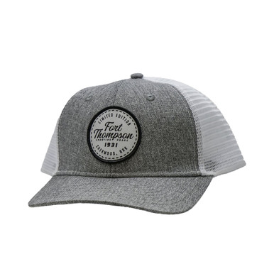 Fort Thompson White Circle Patch Trucker Hat - Fort Thompson Sporting Goods