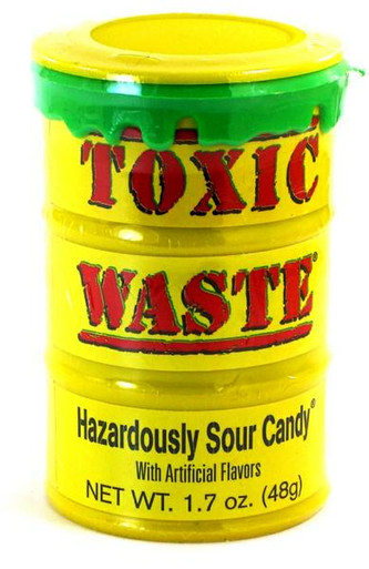 TOXIC WASTE HAZARDOUSLY SOUR CANDY 5-FLAVORS 48g - Marina Market
