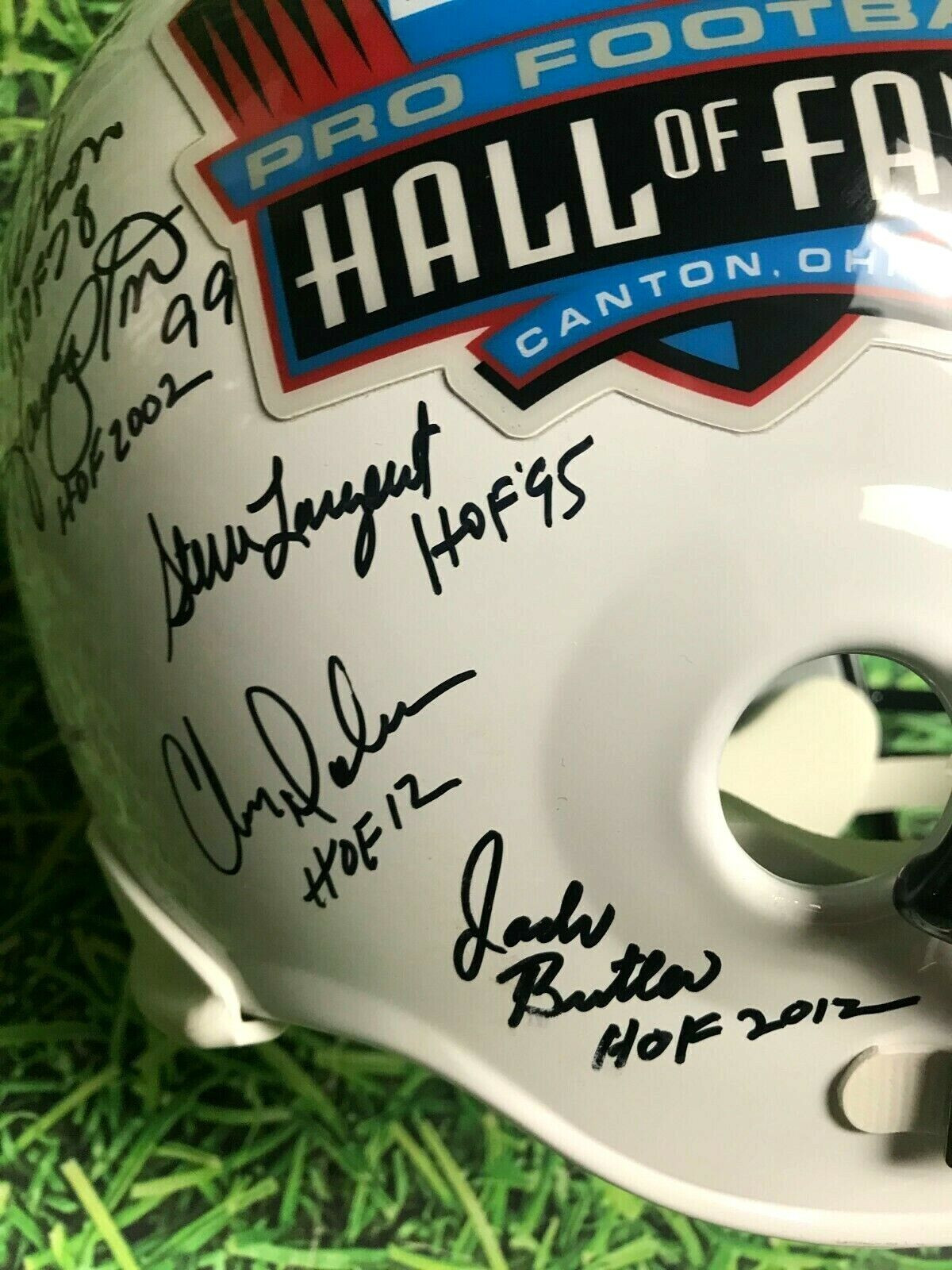 AUTOGRAPHED NFL HALL OF FAME FS HELMET 25 AUTOS DEACON LAMBERT LT ...