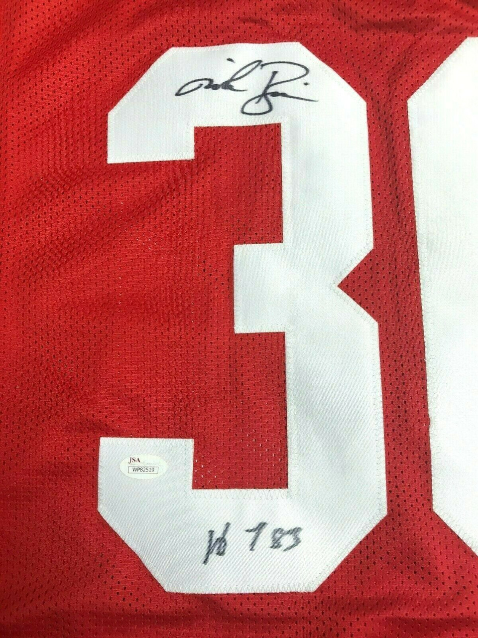 MIKE ROZIER AUTOGRAPHED NEBRASKA CORNHUSKERS JERSEY HEISMAN 83 JSA