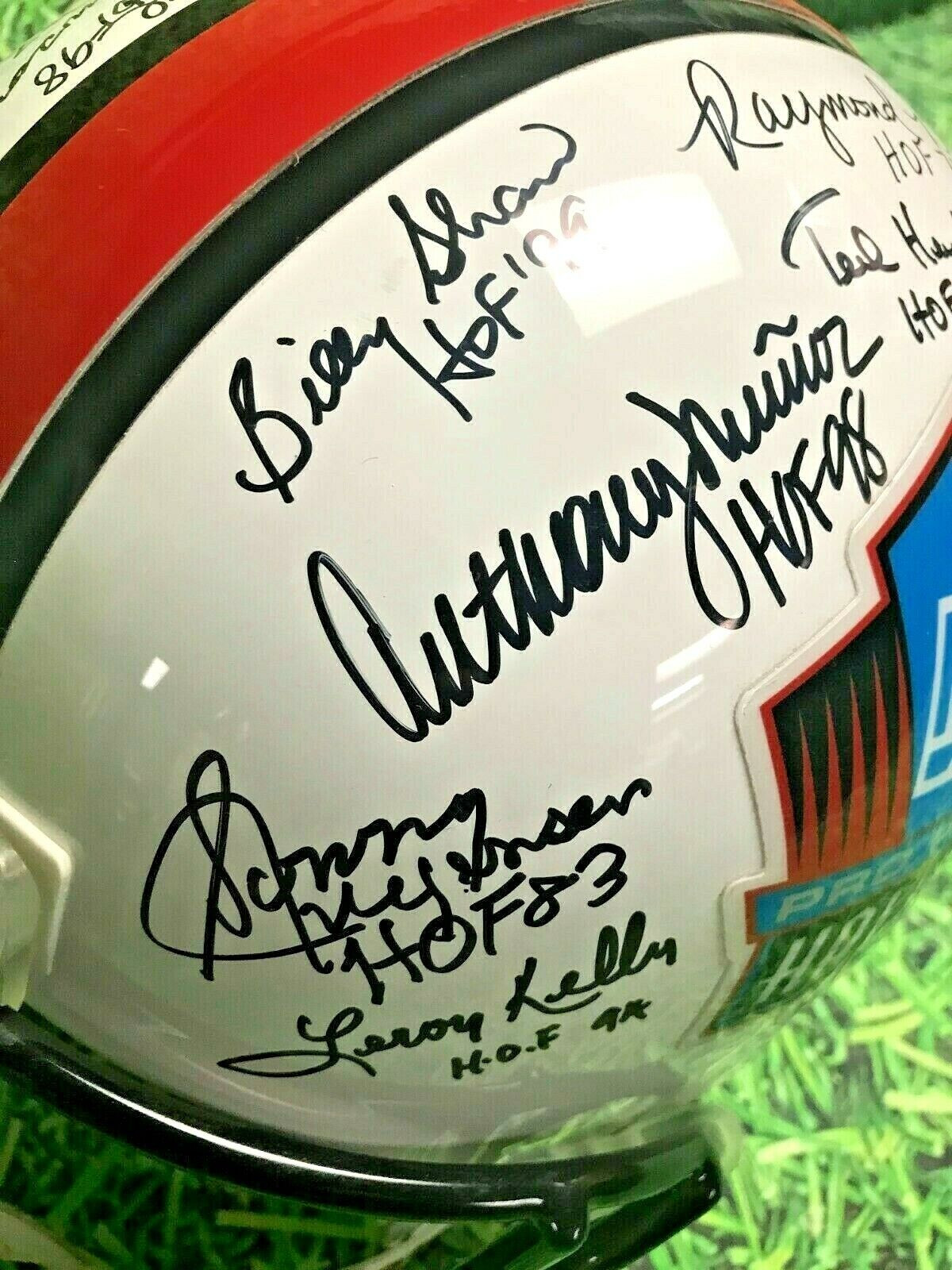 AUTOGRAPHED NFL HALL OF FAME FS HELMET 25 AUTOS DEACON LAMBERT LT ...