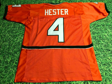 DEVIN HESTER CUSTOM UNIVERSITY OF MIAMI HURRICANES O JERSEY THE U