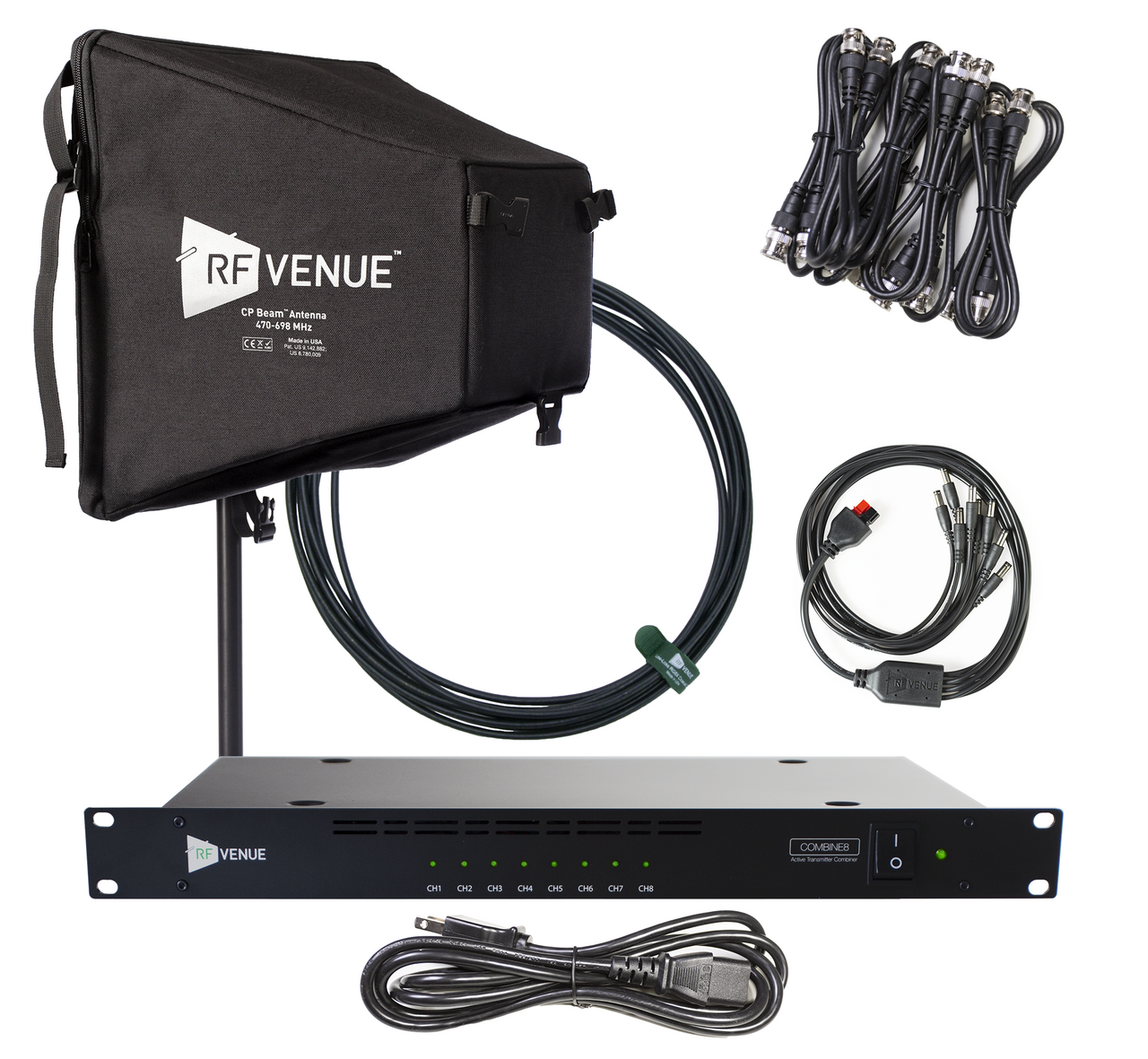 RF Venue COMBINE4 COMBINE4 Four (4) Channel In-Ear Monitor Combiner ...