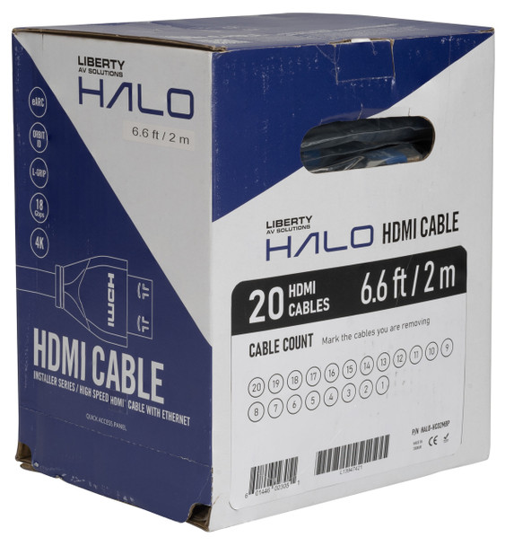 Liberty Cable HALO-HC02MBP 6.56ft HALO 18G HDMI CBL AWM BLK 2.0M ...