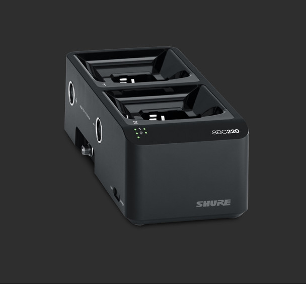 Shure SBC220-US 2 Bay Networked Charging Station with Power Supply ...