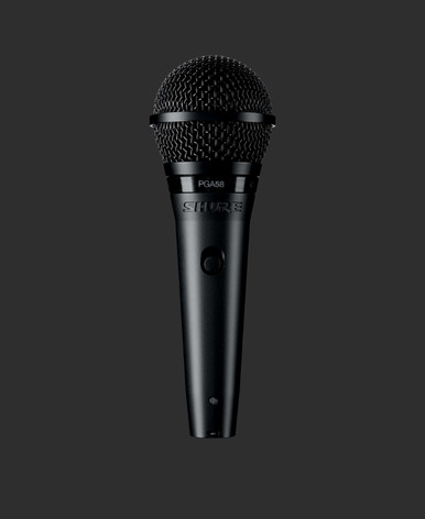 Shure PGA58-QTR Cardioid Dynamic Vocal Microphone with 15FT XLR to 1 ...