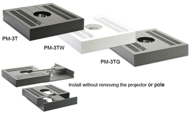 Radio Design Labs PM-3T Pole Mount Tray - black - Pro AV Warehouse