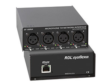 Radio Design Labs SF-XMN4 4X4 XLR Microphone to Dante Network Interface ...
