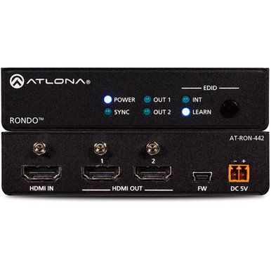 Atlona AT-RON-442 4K HDR Two-Output HDMI Distribution Amplifier - Pro ...