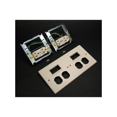 Wiremold G4047-2WWMM 4047 Four-Gang Cover With Two Activate Mini ...