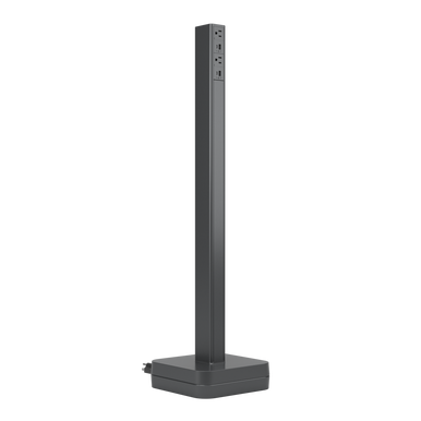 Wiremold P4HUHUGR Dash Power Tower, Graphite - Pro AV Warehouse