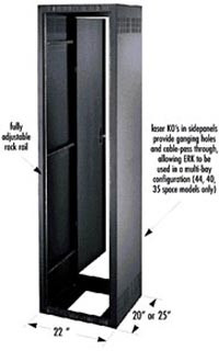 Middle Atlantic ERK-4025 40 RU ERK Series Rack, 25 Inches Deep - Pro AV ...