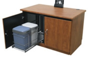 Middle Atlantic C5-WB C5 Series Waste and Recycle Bin Insert - Pro AV ...