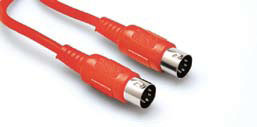 Hosa MID-315RD MIDI Cable, 5-pin DIN to Same, 15 ft - Pro AV Warehouse