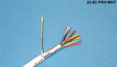 Liberty Cable 22-8C-PSH-WHT White Commercial grade general purpose 22 ...
