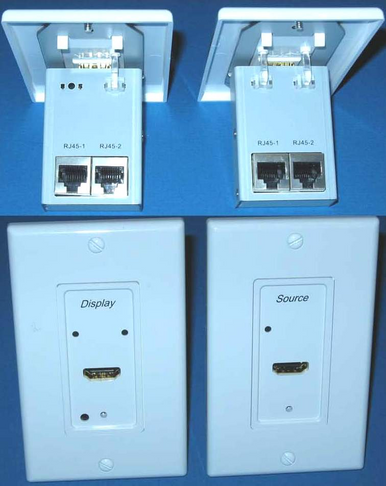 HDMI OVER DUAL TWISTED-PAIR WALL PLATE RECEIVER WITH POWER SUPPLY - Pro ...