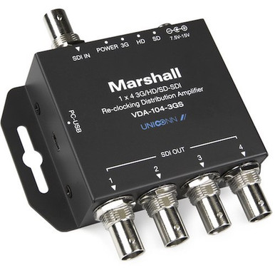 Marshall Electronics VDA-104-3GS 1x4 3G/HD/SD SDI Reclocking ...