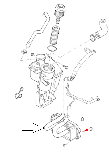 Oil Cooler Hose LH - Focus On Performance