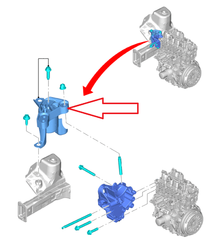 Engine mount GENUINE FORD Fiesta ST180 - Focus On Performance