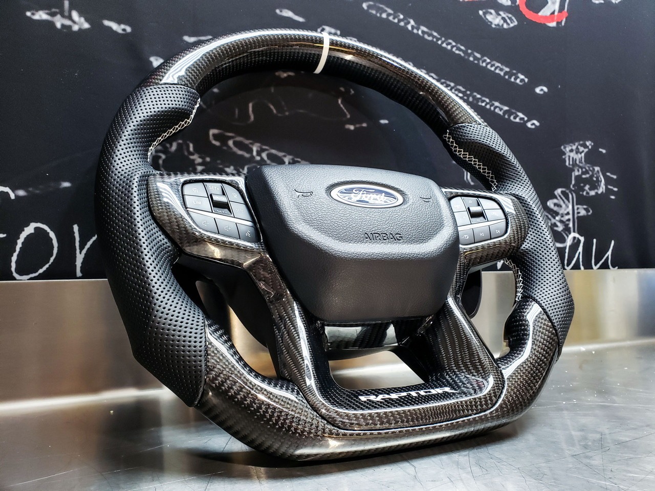 Carbon Fiber Steering Wheel WHITE Next Gen Ranger Raptor - Focus On ...