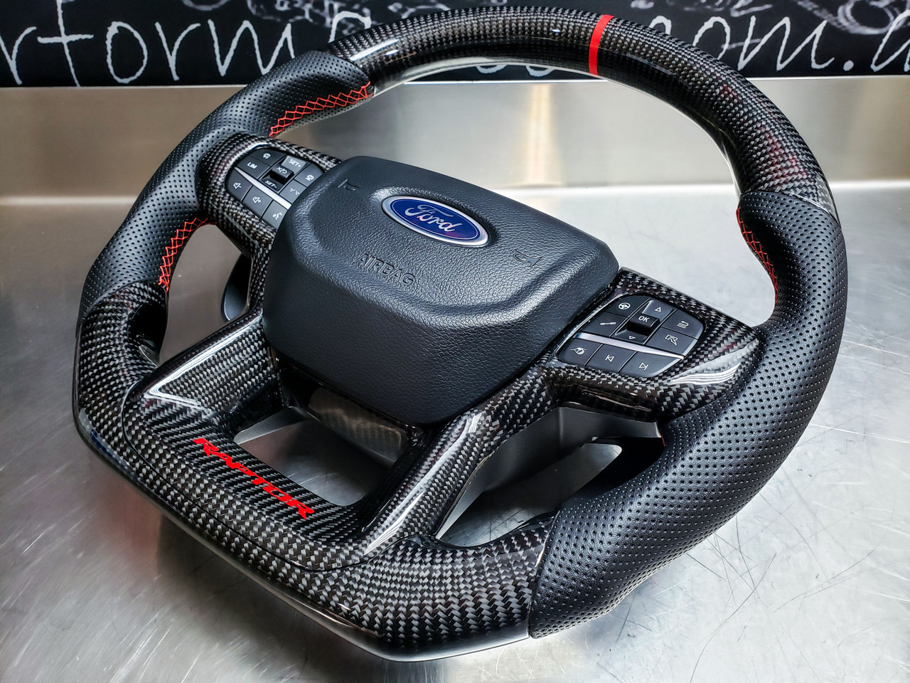 Carbon Fiber Steering Wheel RED Next Gen Ranger Raptor - Focus On ...