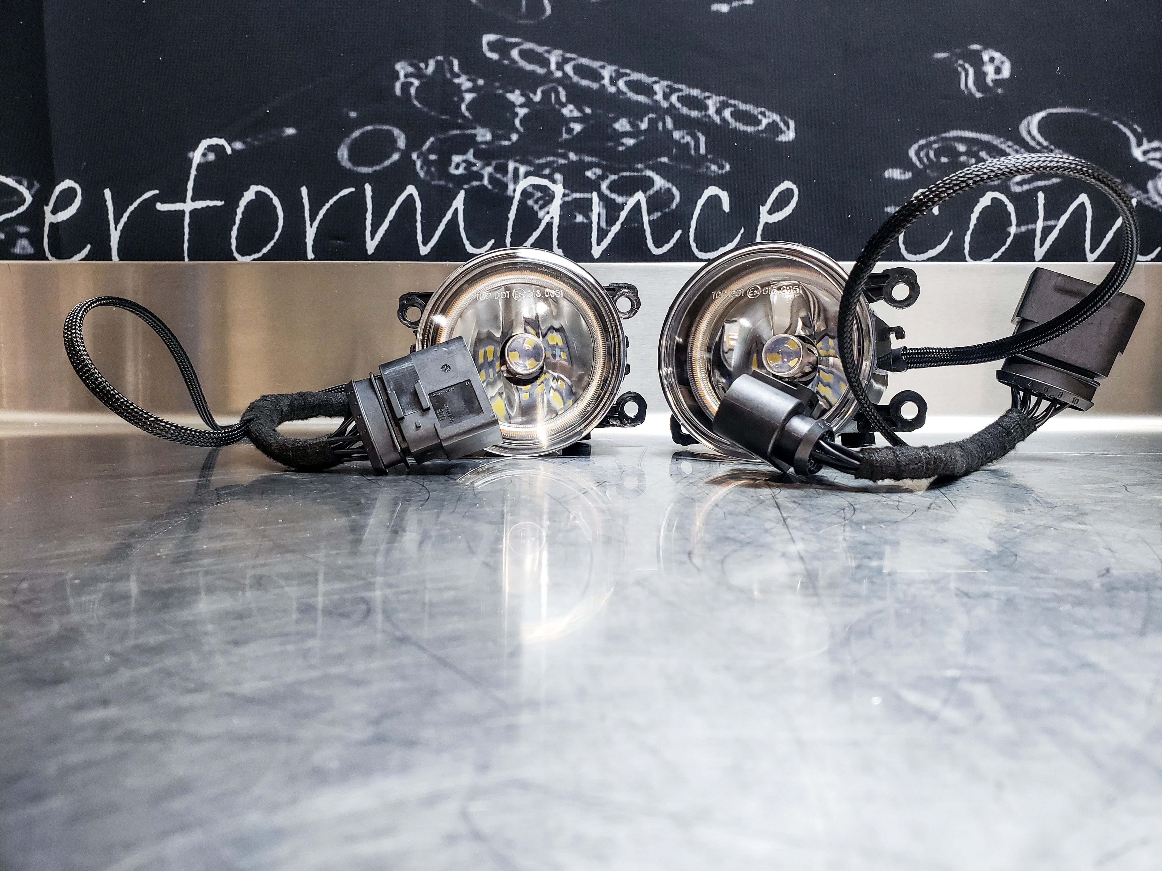 LED Front Fog Lights With Indicator Rings PAIR - Focus On Performance