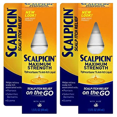 Scalpicin Scalp Itch Relief, 1.5 fl Oz. Maximum Strength (Pack of 2)
