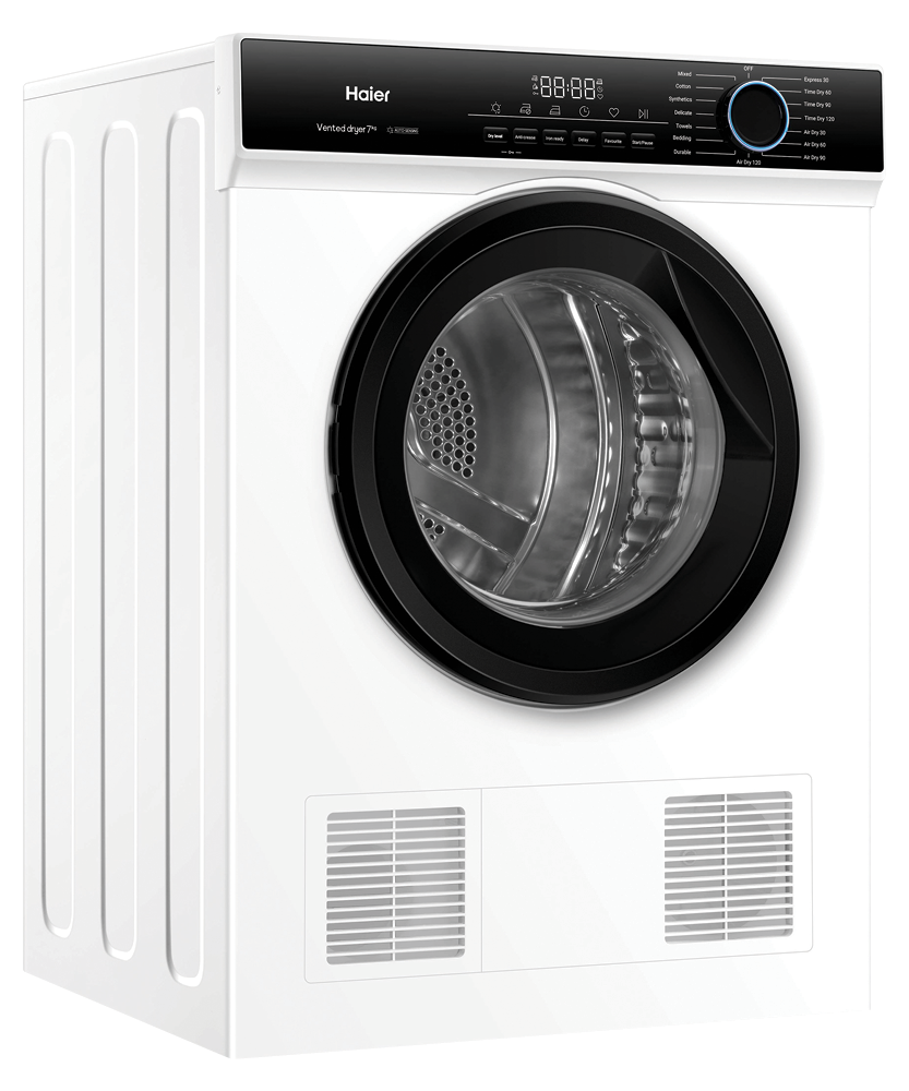 Haier 7kg White Sensor Vented Dryer - 300 Series - HDV70AWW1 - Berloni ...