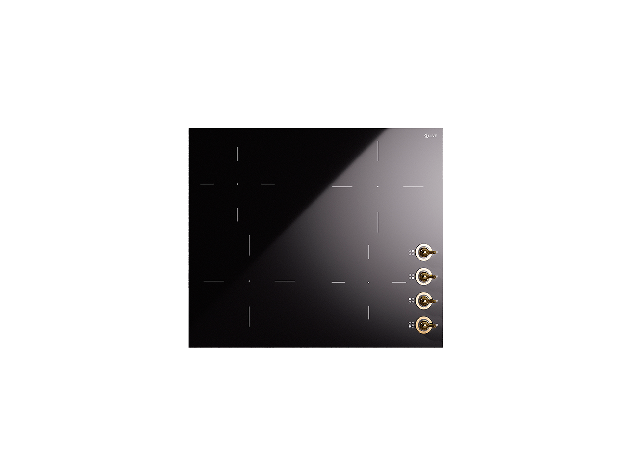 Ilve 60cm Nostalgie Induction Cooktop with Brass Fittings - 4 Zones ...